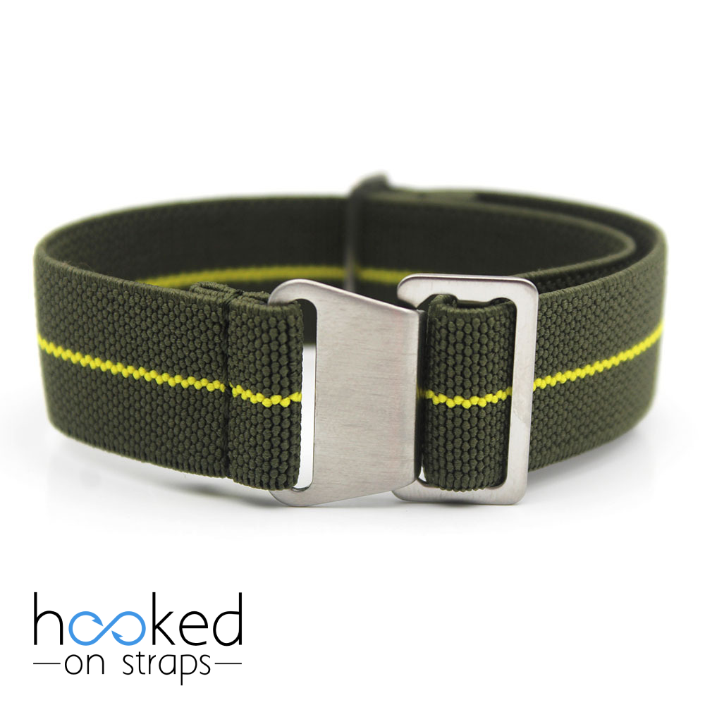 Elastic Nato / Paratrooper Watch Strap - Tank | Shop Online | Hooked on ...