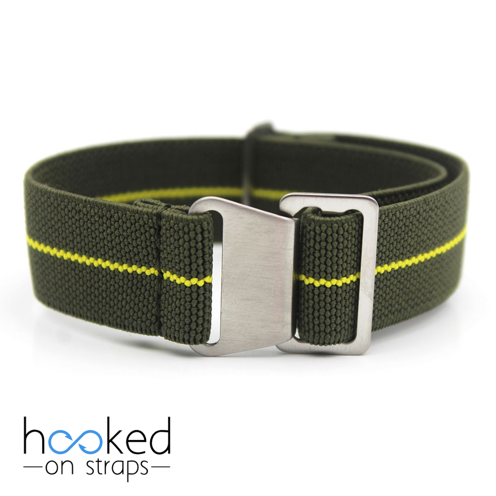 Elastic Nato / Paratrooper Watch Strap - Tank | Shop Online | Hooked on ...