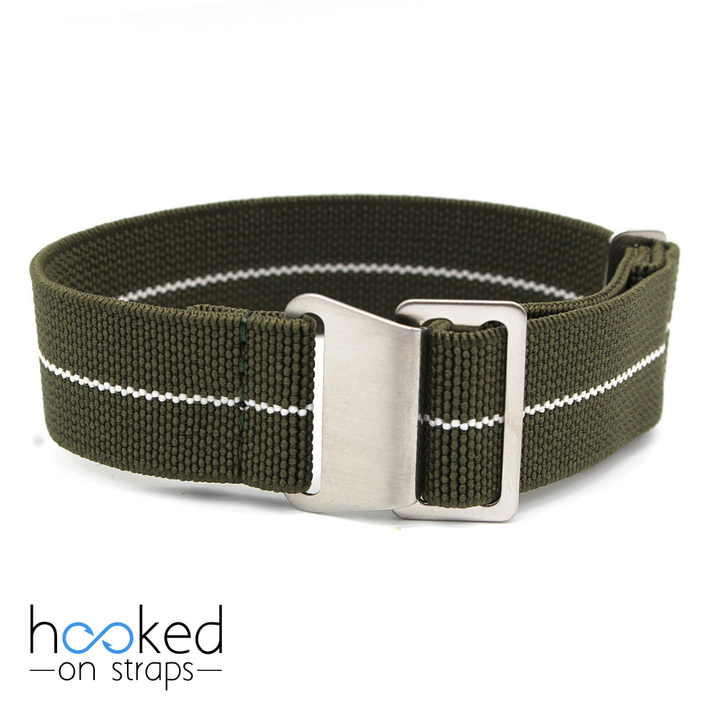 Elastic Nato / Paratrooper Watch Strap - Army | Shop Online | Hooked on ...